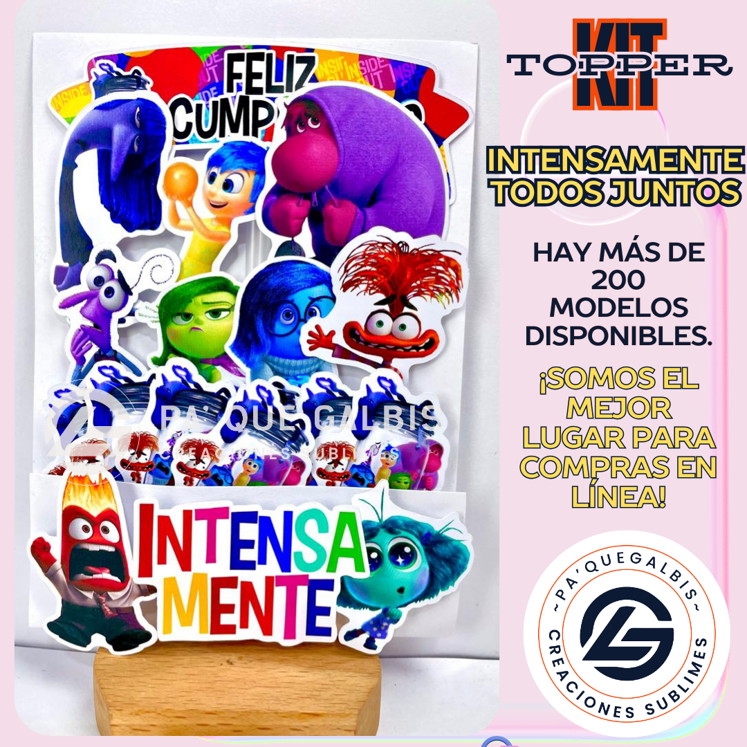 Kit Topper Intensamente TODOS #KIT-096 – Pa'que Galbis